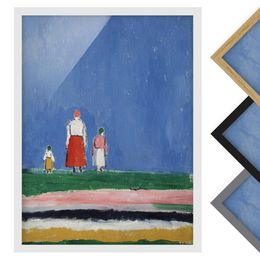 Bilderwelten Bild mit Rahmen - Hochformat Kasimir Malewitsch - Drei Figuren