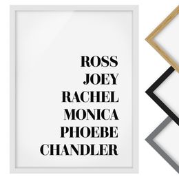 Bilderwelten Bild mit Rahmen Spr&uuml;che schwarz weiss modern inkl. Rahmung - Lieblingsserien - Friends - Spr&uuml;che Wohnzimmer Schlafzimmer