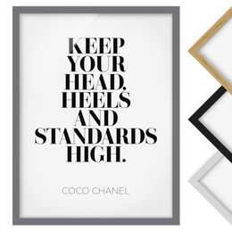 Bilderwelten Bild mit Rahmen - Hochformat Keep your head high