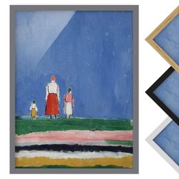 Bilderwelten Bild mit Rahmen - Hochformat Kasimir Malewitsch - Drei Figuren
