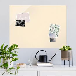 Bilderwelten Glasbild Unifarben beige Glas Wandbild - Cr&egrave;me - Deko Wohnzimmer Schlafzimmer