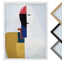 Bilderwelten Bild mit Rahmen originell einzigartig Abstrakt inkl. Rahmung - Kasimir Malewitsch - Weiblicher Torso I - Deko Wohnzimmer Schlafzimmer