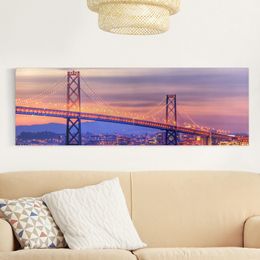 Bilderwelten Leinwandbild - Panorama Bay Bridge