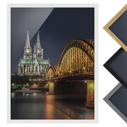 Bilderwelten Bild mit Rahmen - Hochformat K&ouml;lner Dom