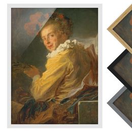 Bilderwelten Bild mit Rahmen originell einzigartig modern inkl. Rahmung - Jean Honor&eacute; Fragonard - Die Musik - Deko Wohnzimmer Schlafzimmer