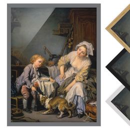 Bilderwelten Bild mit Rahmen - Hochformat Jean Baptiste Greuze - Das verw&ouml;hnte Kind