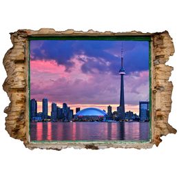 Bilderwelten Wandtattoo Stadt modern 3D-Effekt Wandaufkleber - Fascinating Toronto - Skylines Wohnzimmer Schlafzimmer