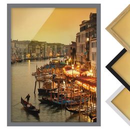 Bilderwelten Bild mit Rahmen - Hochformat Gro&szlig;er Kanal von Venedig