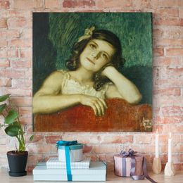 Bilderwelten Leinwandbild originell modern Kunstdruck Leinwanddruck - Franz von Stuck - Mary - Wandbild XXL Wohnzimmer Schlafzimmer