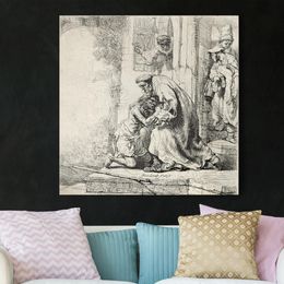 Bilderwelten Leinwandbild originell modern Kunstdruck Leinwanddruck - Rembrandt van Rijn - Die R&uuml;ckkehr des Sohnes - Wandbild XXL Wohnzimmer Schlafzimmer