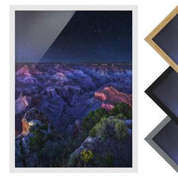 Bilderwelten Bild mit Rahmen - Hochformat Grand Canyon Night