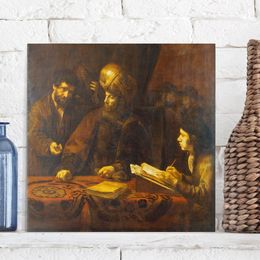 Bilderwelten Leinwandbild originell modern Kunstdruck Leinwanddruck - Rembrandt van Rijn - Gleichnis von Arbeitern - Wandbild XXL Wohnzimmer Schlafzimmer
