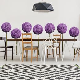 Bilderwelten Wandtattoo Blumen modern selbstklebend Wandaufkleber - Allium Kugel-Bl&uuml;ten 7er Set - Wandsticker Wohnzimmer Schlafzimmer