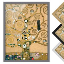 Bilderwelten Bild mit Rahmen - Hochformat Gustav Klimt - Der Lebensbaum