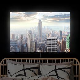 Bilderwelten LED-Wechselbild Sonnenaufgang in New York