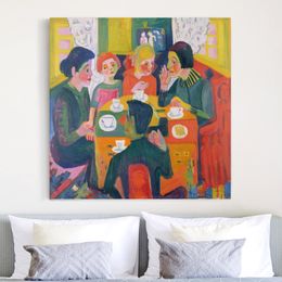 Bilderwelten Leinwandbild - Quadrat Ernst Ludwig Kirchner - Kaffeetisch