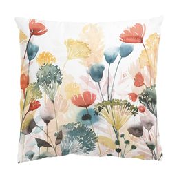 Bilderwelten Dekokissen Kissenbezug bunt Blumen Landhaus Aquarell - Wildblumen im Sommer II - Bett Couch Sofakissen Bezug & F&uuml;llung in 40x40 50x50 60x60