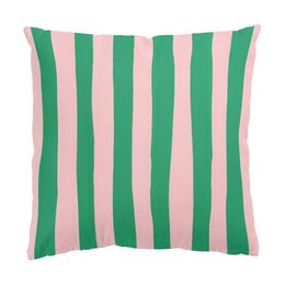 Bilderwelten Dekokissen Kissenbezug gr&uuml;n modern - Vintage Italien Streifen Rosa Gr&uuml;n - Streifen Sofakissen Bezug & F&uuml;llung in 40x40 50x50 60x60