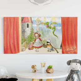 Bilderwelten Leinwandbild - Quadrat Erdbeerinchen Erdbeerfee - Theaterspiel
