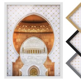 Bilderwelten Bild mit Rahmen - Hochformat Tor der Moschee
