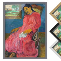 Bilderwelten Bild mit Rahmen - Hochformat Paul Gauguin - Melancholikerin