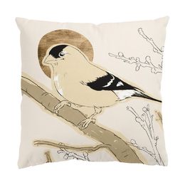 Bilderwelten Dekokissen Kissenbezug gold Tiere modern - Vogel vor goldener Sonne II - V&ouml;gel Sofakissen Bezug & F&uuml;llung in 40x40 50x50 60x60