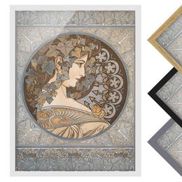 Bilderwelten Bild mit Rahmen - Hochformat Alfons Mucha - Synthia