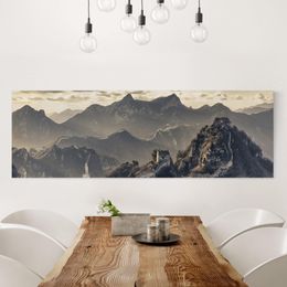 Bilderwelten Leinwandbild - Panorama Die gro&szlig;e chinesische Mauer