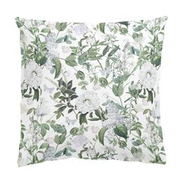 Bilderwelten Dekokissen Kissenbezug weiss originell modern - Wei&szlig;e Bl&uuml;ten und Schmetterlinge - Bett Couch Sofakissen Bezug & F&uuml;llung in 40x40 50x50 60x60