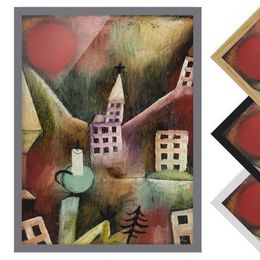 Bilderwelten Bild mit Rahmen - Hochformat Paul Klee - Zerst&ouml;rtes Dorf
