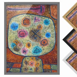 Bilderwelten Bild mit Rahmen - Hochformat Paul Klee - Blumen in Stein