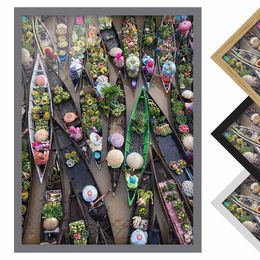 Bilderwelten Bild mit Rahmen - Hochformat Schwimmender Markt