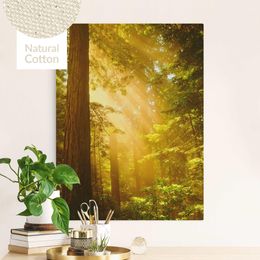 Bilderwelten Leinwandbild - Hochformat Morgengold