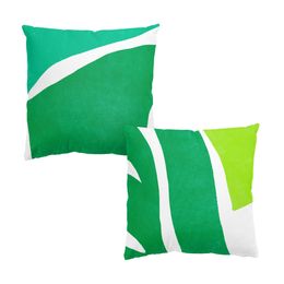 Bilderwelten Dekokissen Kissenbezug 2er Set gr&uuml;n originell Pop Art - Formen in Farbe - Gr&uuml;n Mix Duo - Bett Couch Sofakissen Bezug & F&uuml;llung in 40x40 50x50 60x60