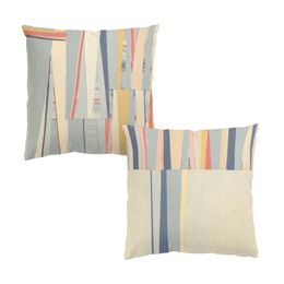 Bilderwelten Dekokissen Kissenbezug 2er Set pastell originell Abstrakt - Streifen Muster - Streifen Sofakissen Bezug & F&uuml;llung in 40x40 50x50 60x60