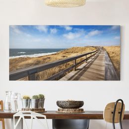 Bilderwelten Leinwandbild - Querformat Nordseespaziergang