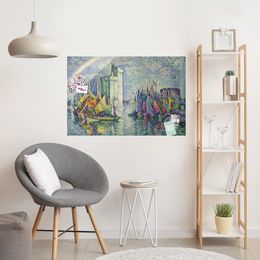 Bilderwelten Glasbild - Querformat Paul Signac - Regenbogen &uuml;ber La Rochelle