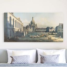 Bilderwelten Leinwandbild - Querformat Bernardo Bellotto - Der Neue Markt in Dresden