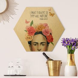 Bilderwelten Hexagon-Alu-Dibond Bild Fridas Gedanken - Blumen