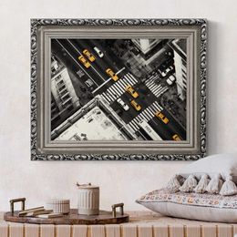 Bilderwelten Leinwandbild mit Barockrahmen New York City Cabs