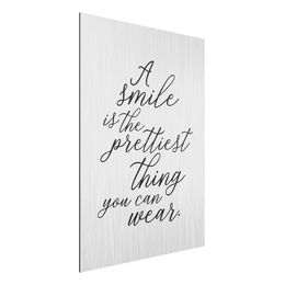Bilderwelten Alu-Dibond Outdoor Bild A smile is the prettiest thing