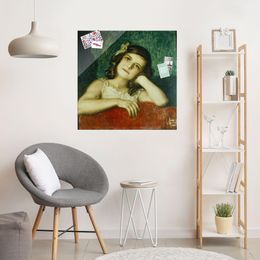 Bilderwelten Glasbild originell modern einzigartig Glas Wandbild - Franz von Stuck - Mary - Deko Wohnzimmer Schlafzimmer