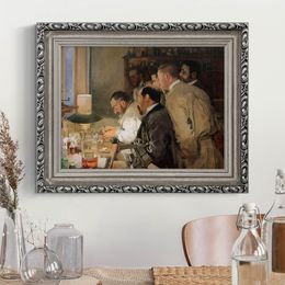 Bilderwelten Leinwandbild mit Barockrahmen Joaquin Sorolla - Die Forschung