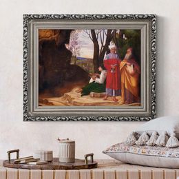 Bilderwelten Bild mit Barockrahmen Antik originell modern Barock bunt - Giorgione - Die drei Philosophen - edle Optik Wohnzimmer Schlafzimmer