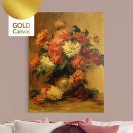 Bilderwelten Leinwandbild - Hochformat Auguste Renoir - Stillleben mit Dahlien