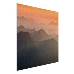 Bilderwelten Alu-Dibond Outdoor Bild Blick von der Zugspitze