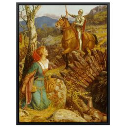 Bilderwelten Leinwandbild - Hochformat Arthur Hughes - Der Sturz des Rostigen Ritters
