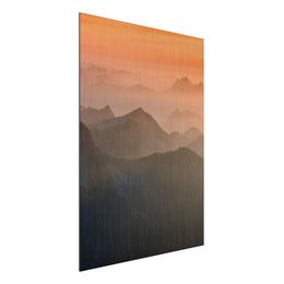 Bilderwelten Alu-Dibond Outdoor Bild Blick von der Zugspitze