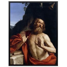 Bilderwelten Leinwandbild - Hochformat Guercino - Der heilige Hieronymus