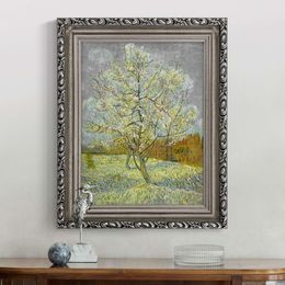 Bilderwelten Leinwandbild mit Barockrahmen Vincent van Gogh - Pfirsichbaum rosa